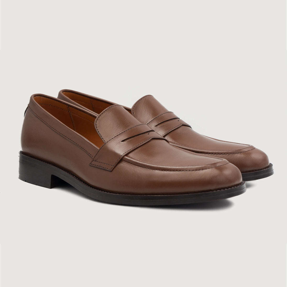 Men’s Baxton Loafers in Brown Leather - Eviternity