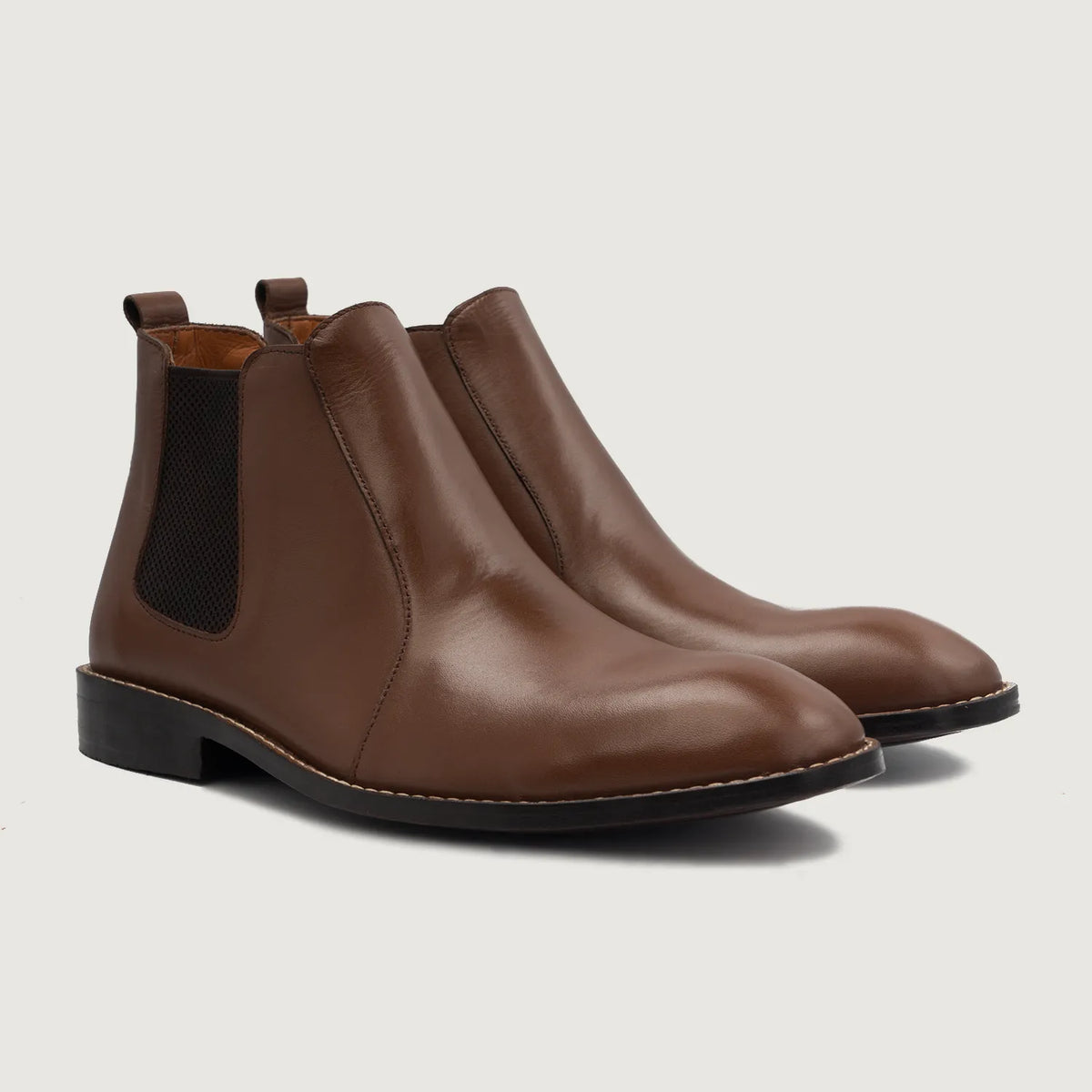 Clarkson Chelsea Boots for Men in Brown Leather - Eviternity