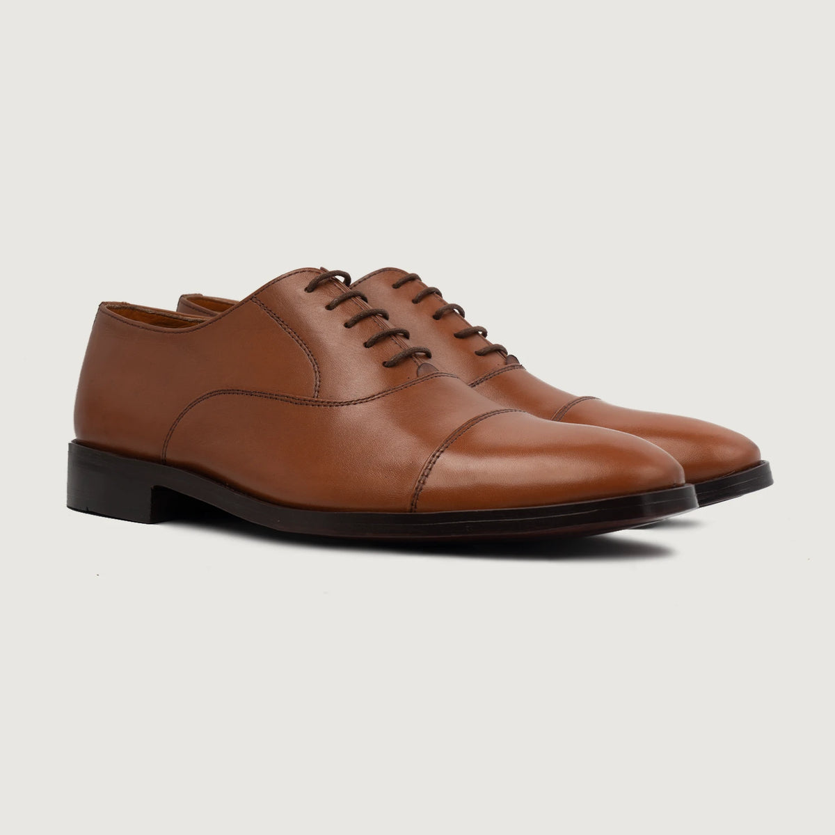 Professor Oxford Shoes in Tan Leather for Men - Eviternity