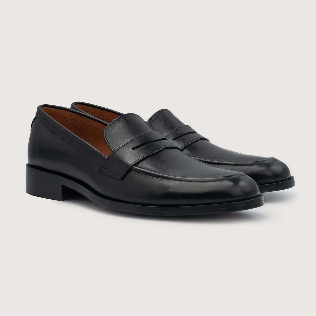 Men's Baxton Loafers in Black Leather - Eviternity
