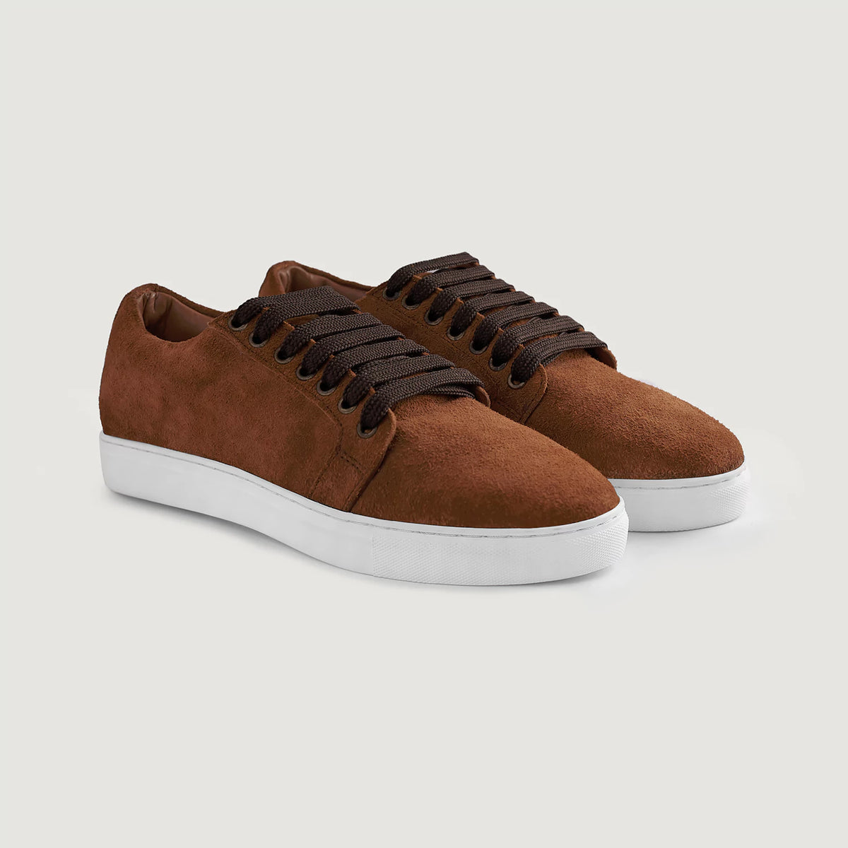 Men's Murphy Low Top Sneakers in Brown Suede - Eviternity