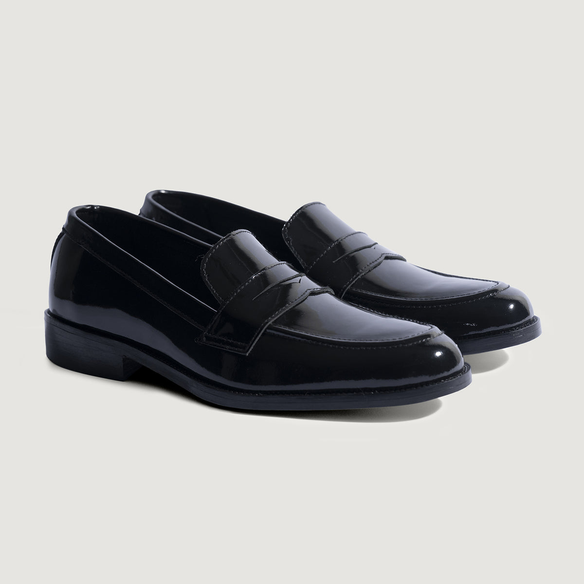Men's Baxton Loafers in Black Patent Leather - Eviternity