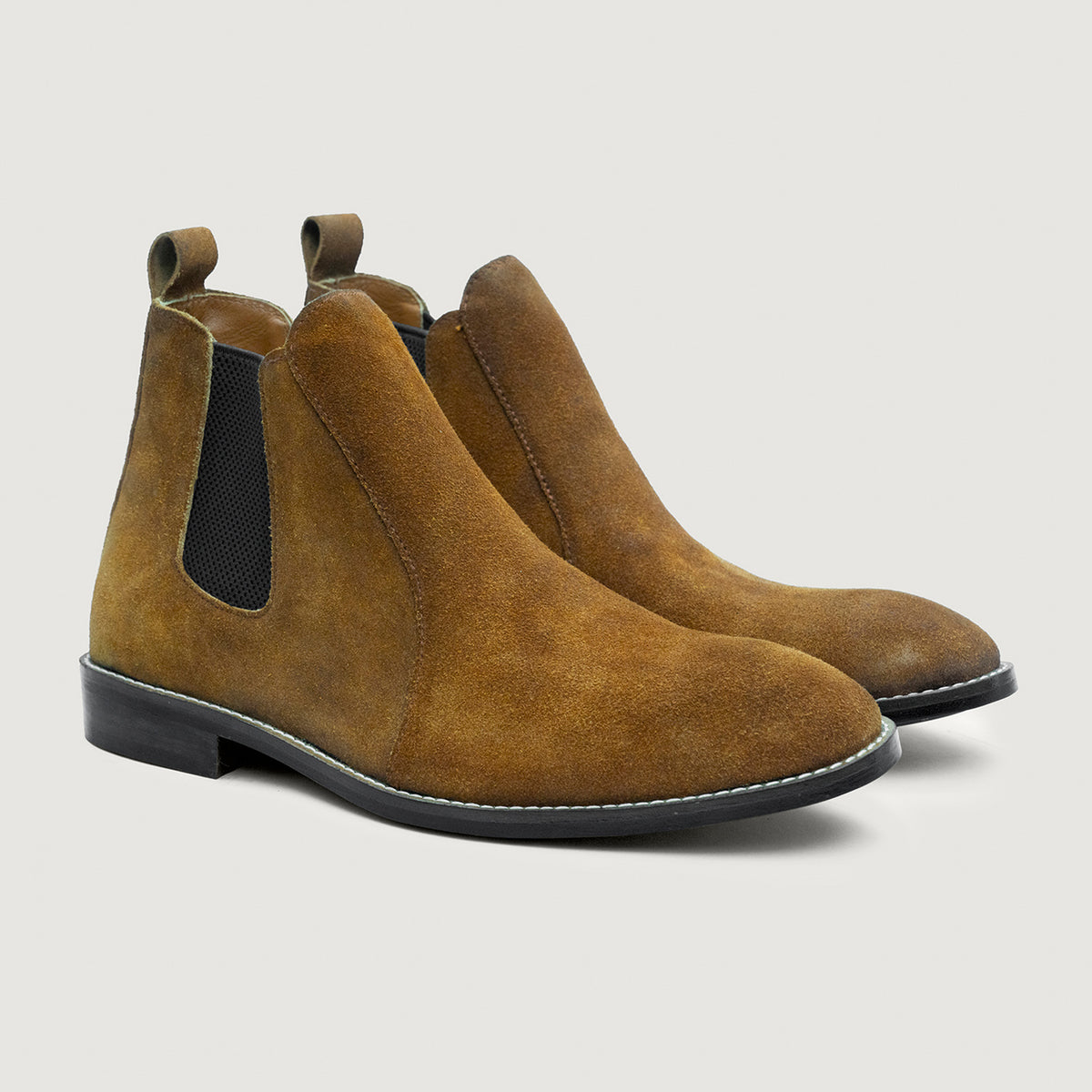 Men's Clarkson Chelsea Boots in Brown Suede - StudGuard - Eviternity