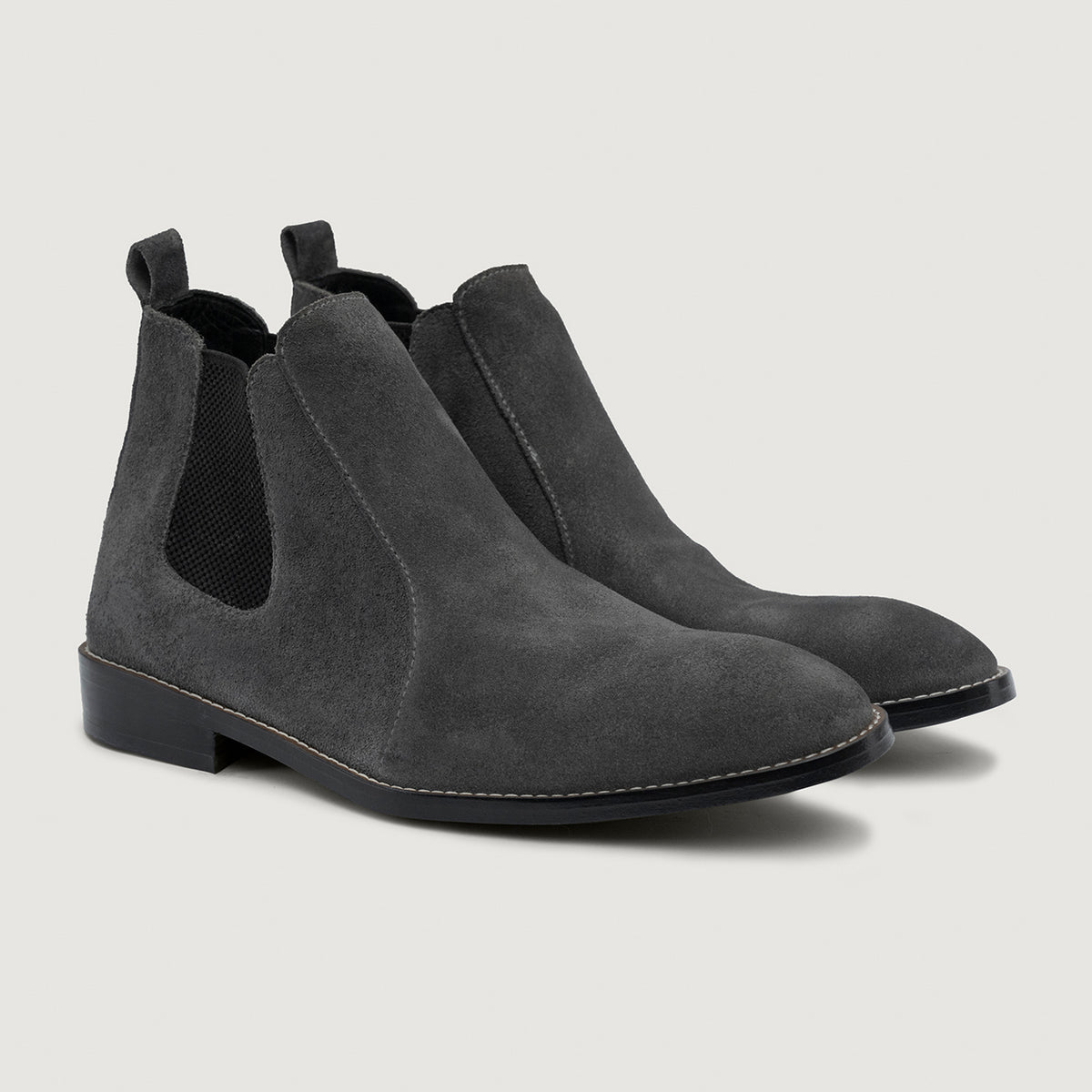 Men's Clarkson Chelsea Boots in Grey Suede - StudGuard - Eviternity
