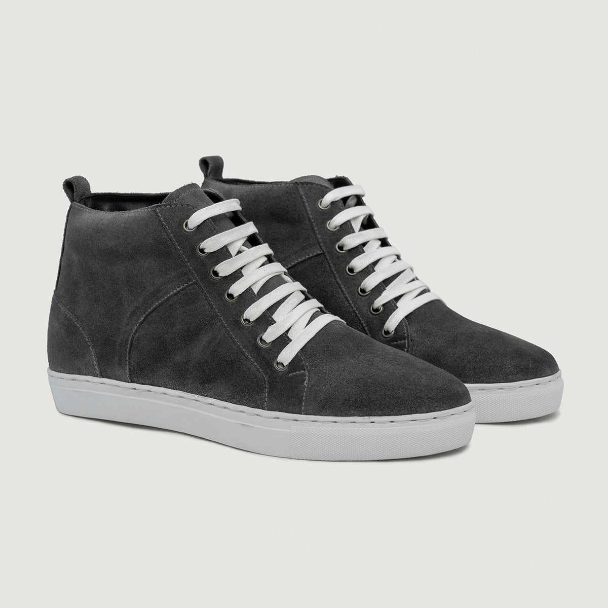 Men's Marty Grey Suede High-Top Sneakers - Eviternity