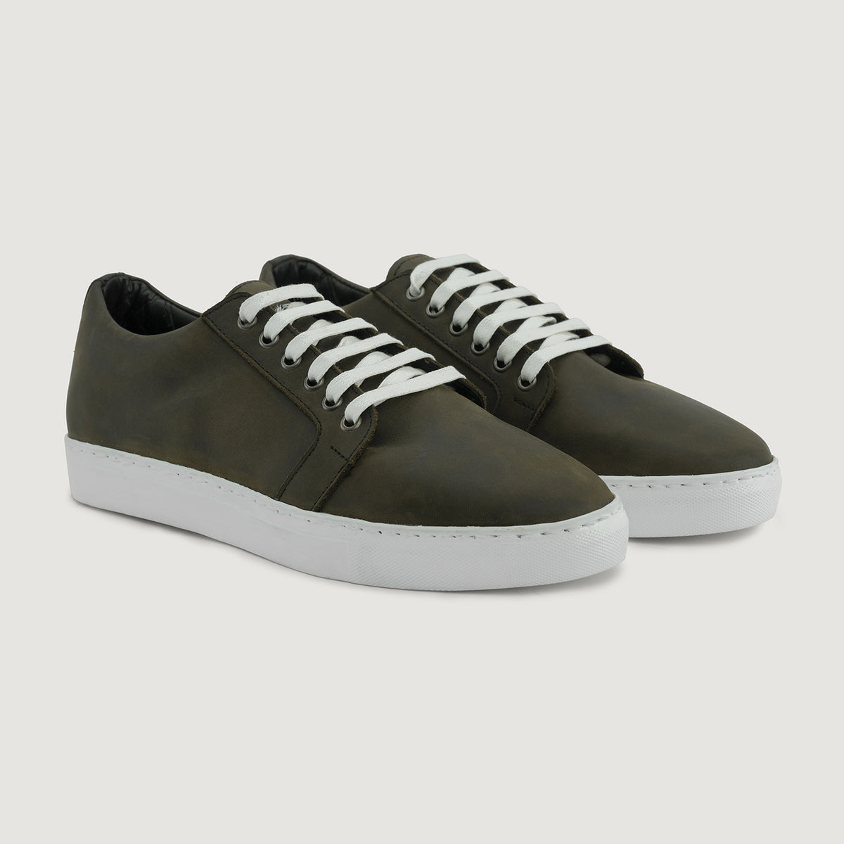 Men's Murphy Low Top Pullup Sneakers in Olive Green - Eviternity